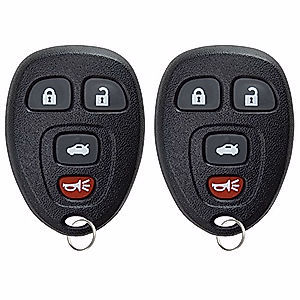 KeylessOption Keyless Entry Remote Control Car Key Fob Replacement for 15252034 (Pack of 2)