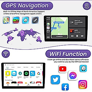 Fortdows Car Stereo Radio for Honda Civic 2006-2011, for Wireless Carplay/Android Auto 10" IPS Touch Screen Car Stereo Radio with Bluetooth Wi-Fi GPS Backup Camera, 4G RAM 64G ROM