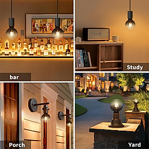 ONEWISH LED Light Bulb, G95 LED Globe Bulbs, Warm White 300LM 2700K 4W, 35W Equivalent, E26 Standard Base,LED Edison Light Bulb for Home Decor,1 Pack