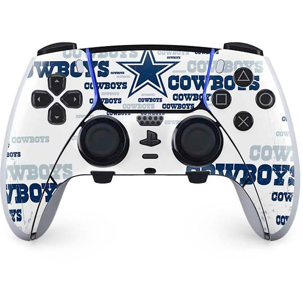 Skinit Gaming Decal Skin Compatible with PS5 DualSense Edge Pro Controller - Officially Licensed NFL Dallas Cowboys Blue Blast Design