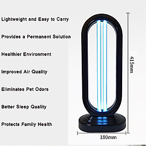 Lumivyx Haloclean Uv - Official Flagship, Uvo254 Powered Home Disinfection Tower, Lumivyx Haloclean UV, Cleans The Bedroom and Provides Lighting (3Pcs Black)