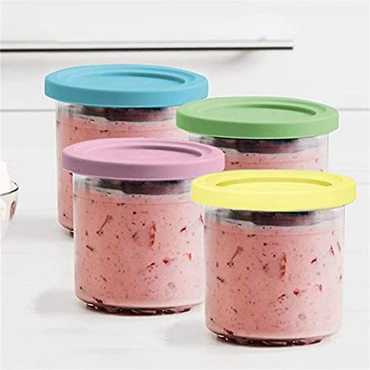 HASTA 4Piece for Ninja XSKPLID2CD,Compatible with for NC299AMZ and NC300S Series Cream Ice Cream Makers 1 Pint Replacement Parts