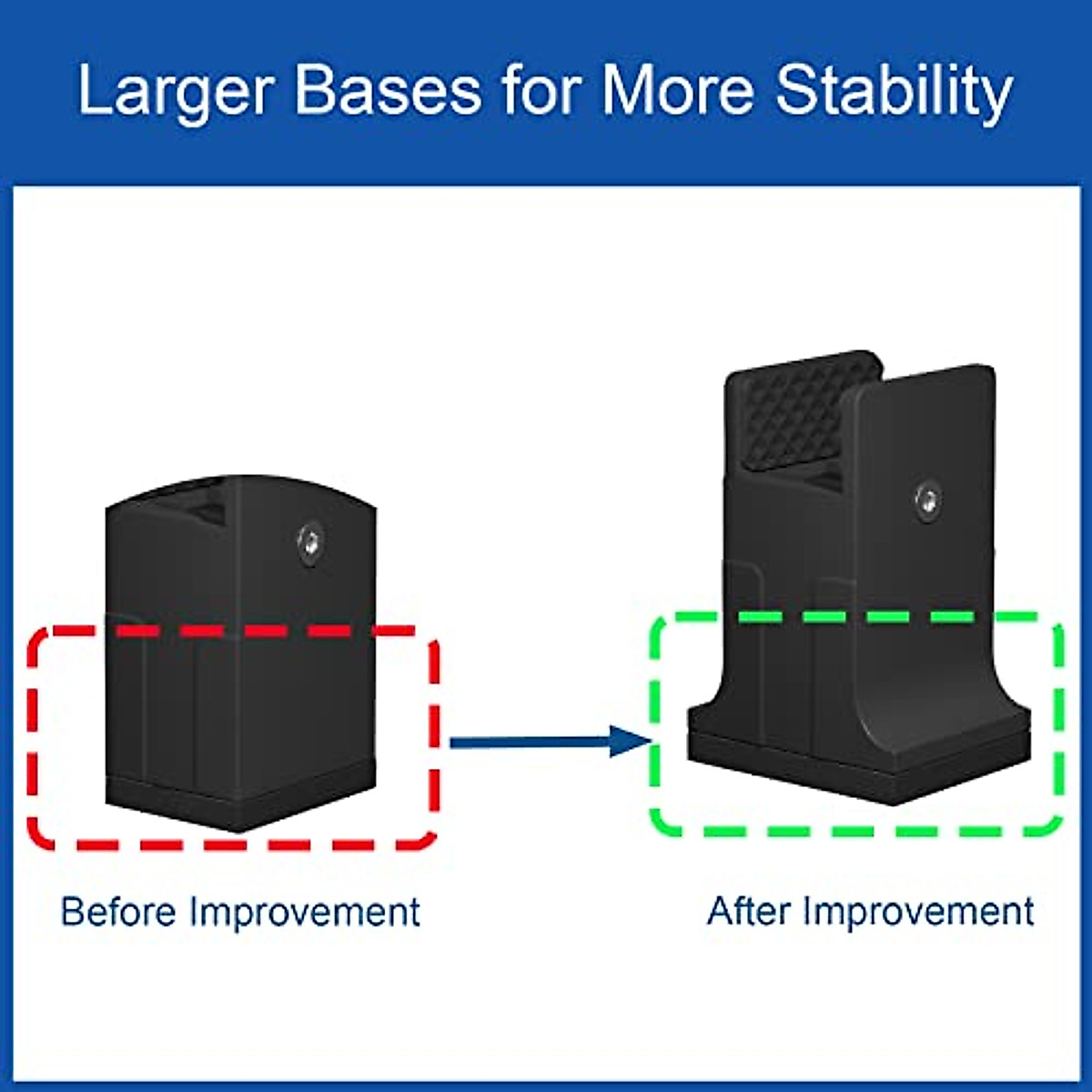 JOFUNG Bed Risers (Up to 3.4 inch) with Adjustable Screw Clamp, Suitable for Bed/Sofa/Desk/Table and Chair Leg Diameters 0-1.5”, Supports Up to 5000 Lbs, Black