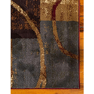 Unique Loom Barista Collection Area Rug - Kouillou (4' 1" x 6' 1" Rectangle, Multi/ Brown)