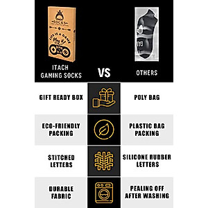ITACH Do Not Disturb Im Gaming Socks for Men Teen Boys - Gamer Socks for Sons Husbands Dad | Stocking Stuffers for Teen Boys
