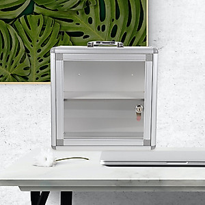 Healeved Box Box Medicine Equipment Medicine Case Visible Locking Case Wall Hanging Medicine Container Community Supplies Community Accessories Storage Box Wall-Mounted Metal