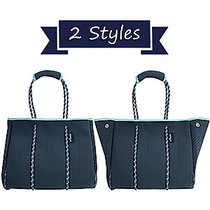 Hibala Neoprene Multipurpose Beach Bag,Gym/Travel/Pool Bag,Tote For Women&Men (Grey)