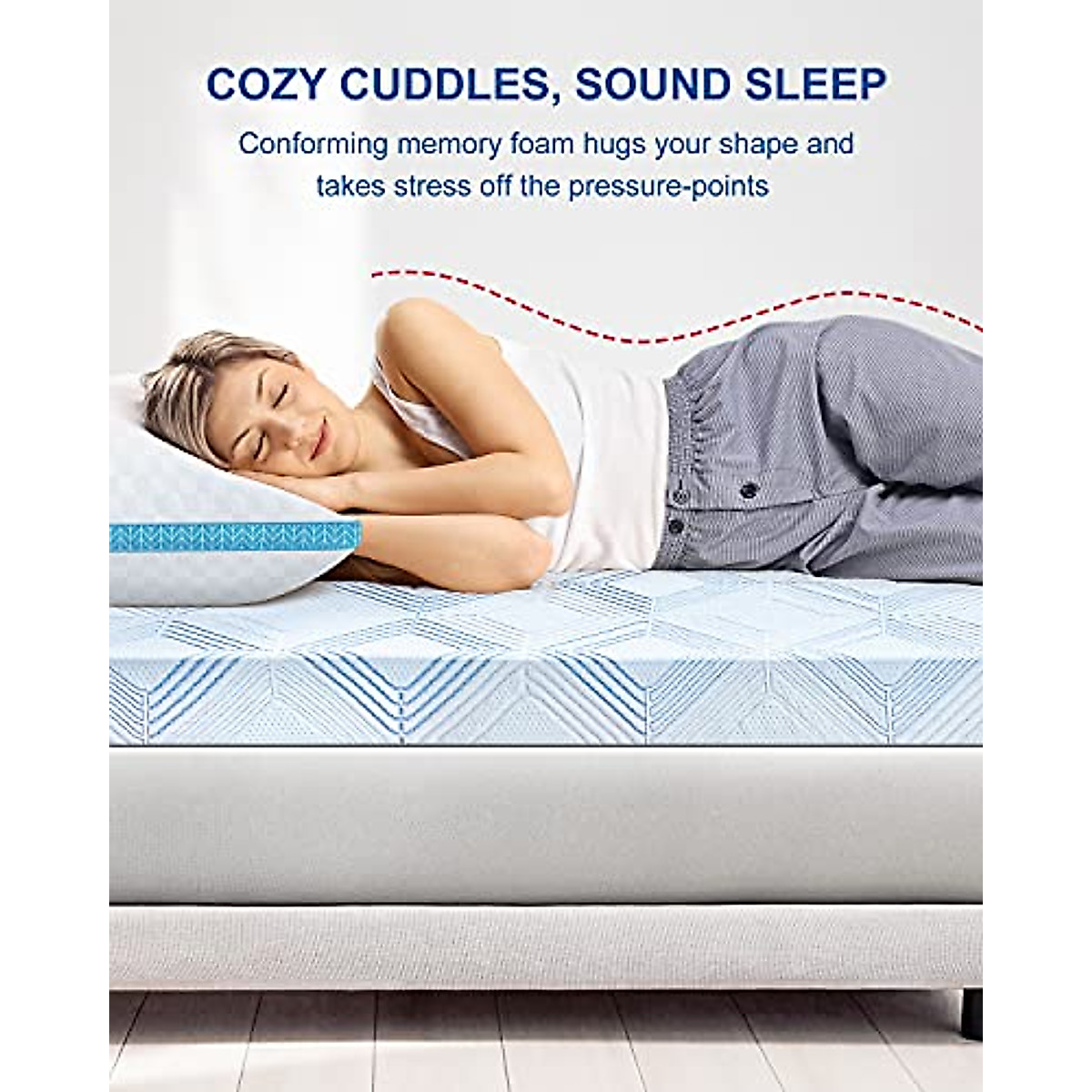 BedStory 2 Inch King Size Memory Foam Mattress Topper, Ventilated Bed Topper with Removable Cover, Soft Foam Mattress Topper, CertiPUR-US Certified