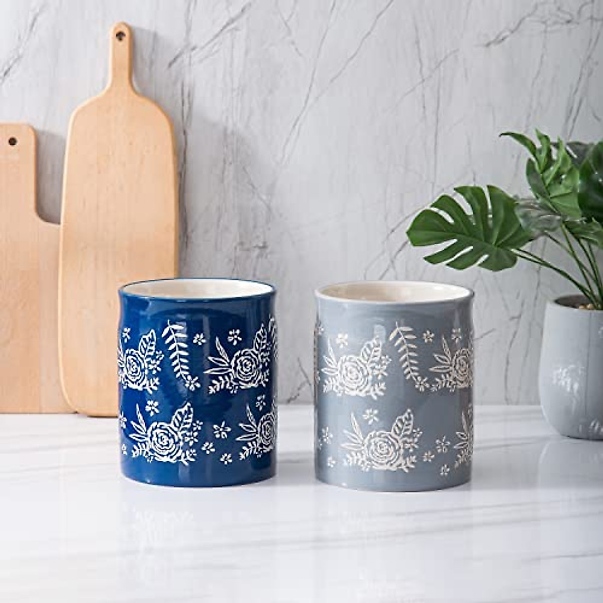 Wisenvoy Utensil Holder Kitchen Utensil Holder Utensil Holders for Kitchen Counter Utensil Caddy Utensil Crock Cooking Utensil Holder