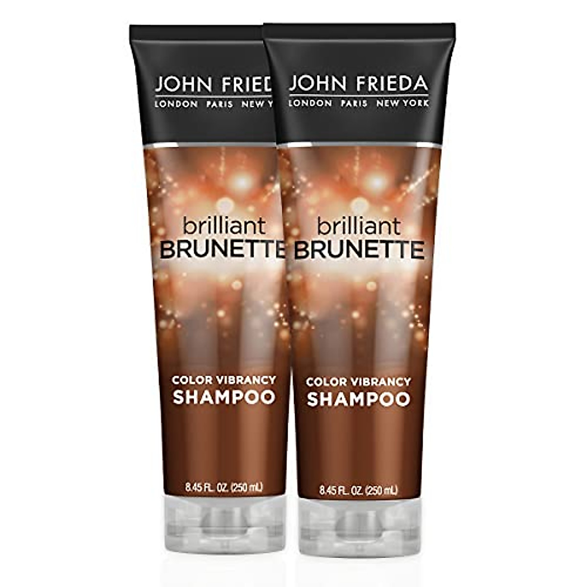 John Frieda Brilliant Brunette, Color Boosting Shampoo, Enhances and Protects Multi-Dimensional Tones, With Sweet Almond Oil to Rehydrate and Replenish Dry Hair, 8.45 Oz