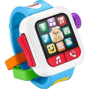 Fisher-Price Laugh & Learn Baby To Toddler Toy Time To Learn Smartwatch With Lights & Music For Pretend Play Ages 6+ Months