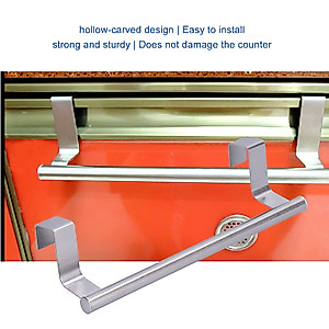 Towel Rack, Kitchen Towel Holder Towel Hanger Towel Bar Over Kitchen Cabinet Cupboard Doors(23.5cm)