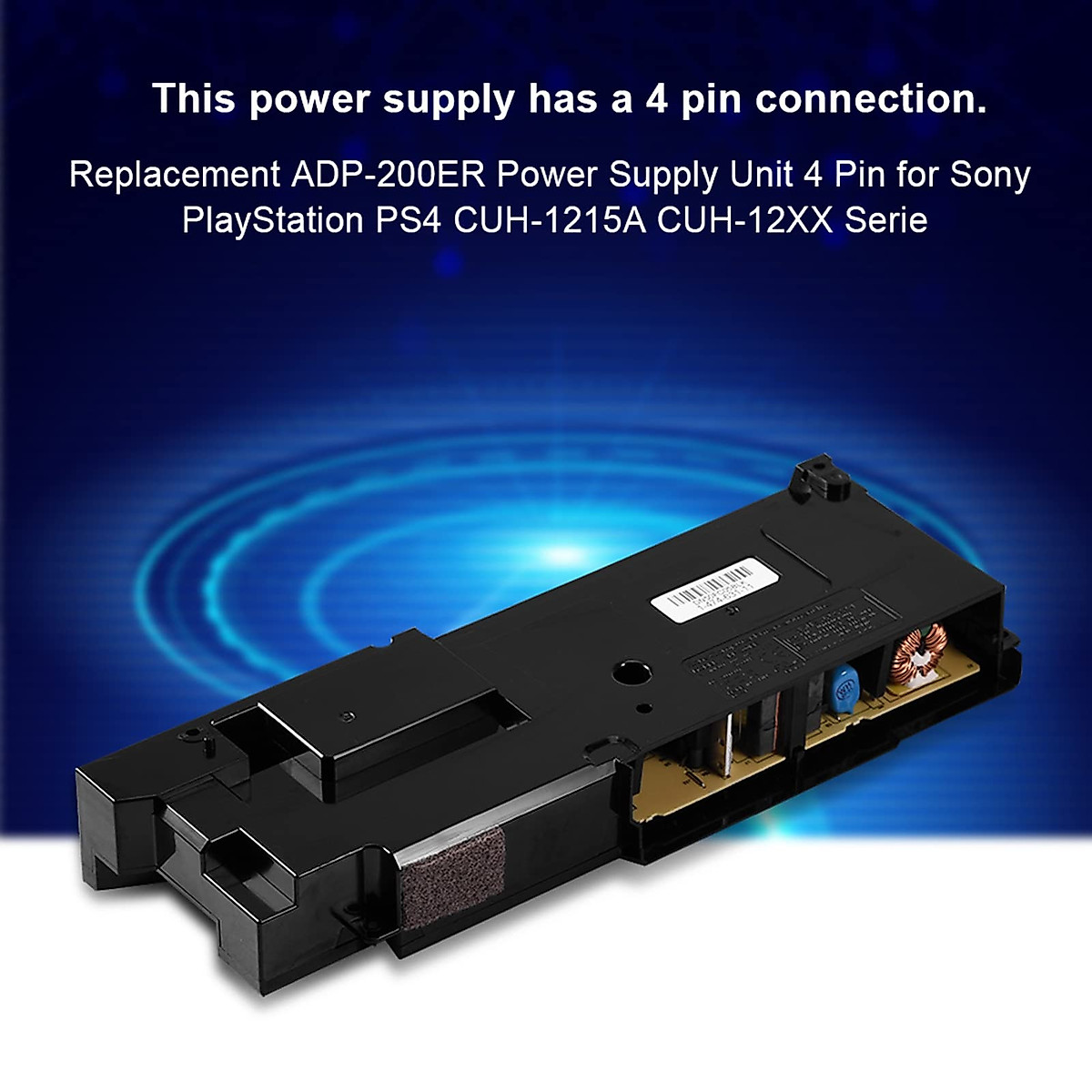 Cuifati Power Supply Unit for PS4 ADP-200ER,for Sony PS4 CUH-1215A CUH-12XX Serie,Replacement Power Adapter,