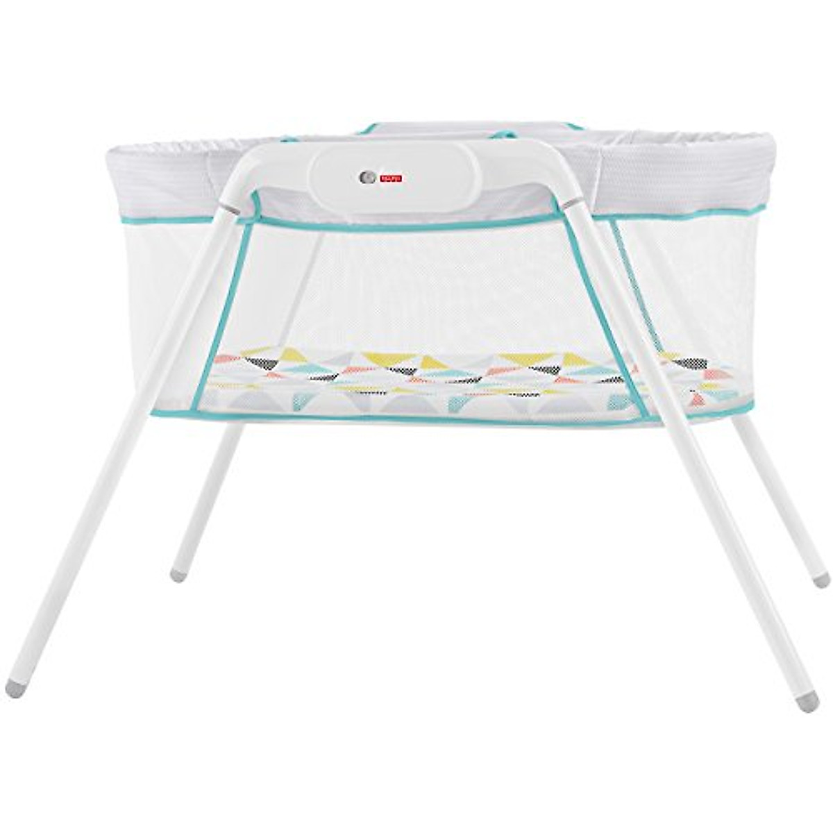Fisher-Price Stow 'n Go Bassinet Windmill, portable baby cradle with soothing features for infants and newborns