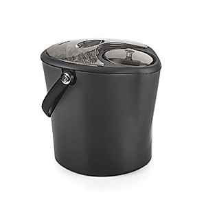 Polder Chill Station for Wine, Champagne, Spirits and More - Separate Compartment for Fresh Ice, Silicone Wiping Ring to Remove any Moisture on Bottles, Includes Plastic Scoop