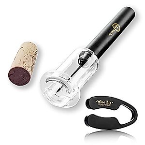 Wine Ziz Amazingly Simple Wine Opener with Foil Cutter Gift Set for Wine Lovers | Upgraded Wine Pump Air Pressure Wine Bottle Opener Easy Cork Remover Corkscrew | Wine Bottle Openers