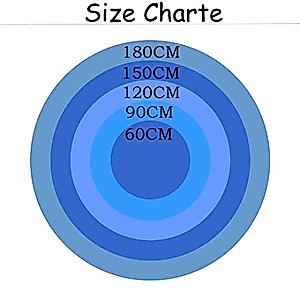 Small Round Boho Rug 2ft Washable Chic Area Rugs Farmhouse Vintage Distressed Circle Floor Mats Carpet for Bedroom Bathroom Entryway