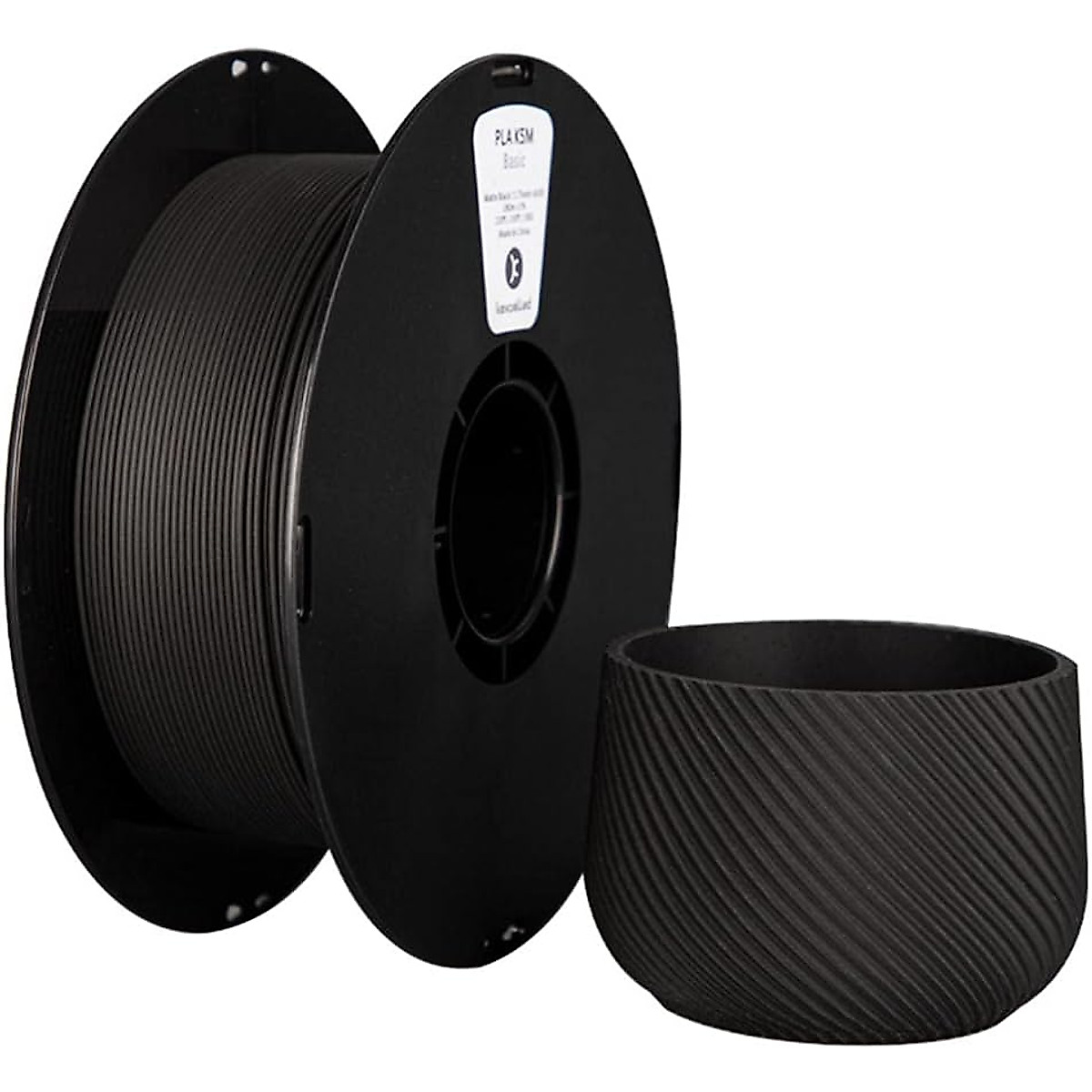 PLA K5M Filament Matte Polylactic Acid Filament 1.75mm, 3D PLA Filament 1kg2.2lb Spool, Dimensional Accuracy +/- 0.03 mm, Fit FDM 3D Printer, Black