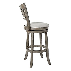 OSP Home Furnishings Wood Swivel Stool (MET12530-AG)