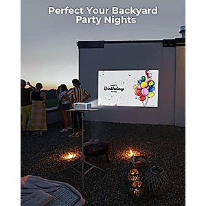 Projector with WiFi and Bluetooth, TURBOAMP 5G Native 1080P Movie Projector, 4K Supported, 300 ANSI lm 200" Display Home Movie Theater Projector, Compatible w/TV Stick/Phone/PC/PS5