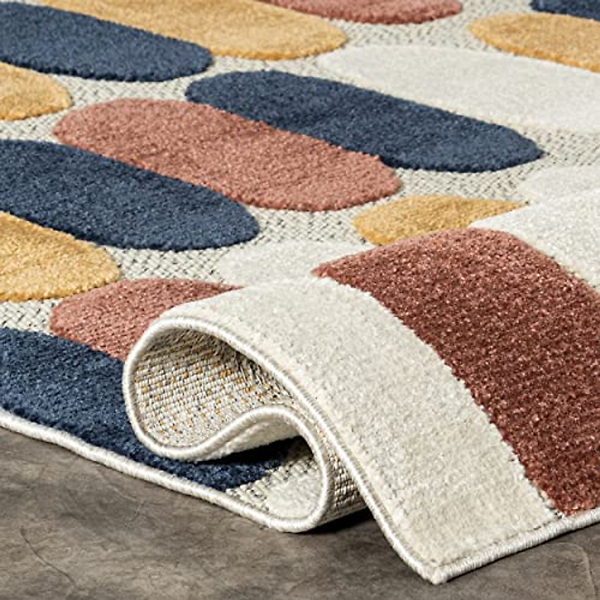 nuLOOM Randi Modern Geometric Indoor/Outoodr Area Rug, 5' 3" x 7' 7", Beige