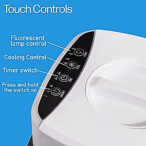 Rubtlamp Evaporative Air Cooler with 3 Speeds, 2-4H Timer Rechargeable Mini Air Conditioner,450ML Water & 7 Color Personal Air Conditioner Cooling Fan, Gray Air Cooler for Room Office Car Camping