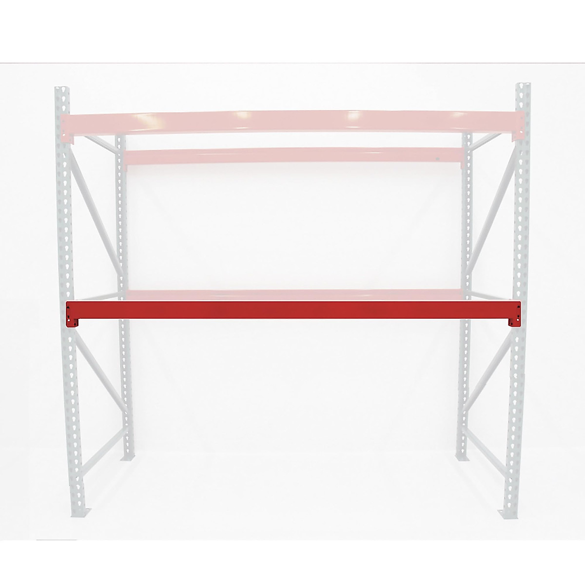 AK Industrial Teardrop Pallet Rack Cross Beam - 108in.L, Model Number AK-RBI-108-4.65