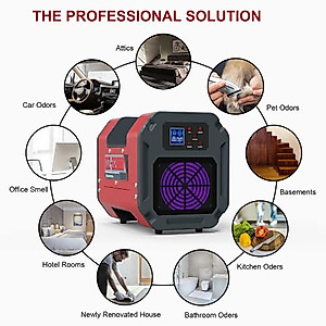 Abestorm Ozone Generator 15000mg/h, Portable Digital Commercial Ozone Machine Odor Removal Industrial Air Purifier for Car, Home, Hotels, Basement, Pets Room