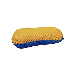 Treasure Gurus Microfiber Anti Scratch Double 2 Dual Sided Car Wash Detailing Scrub Sponge Vehicle Cleaning Tool, OneSize