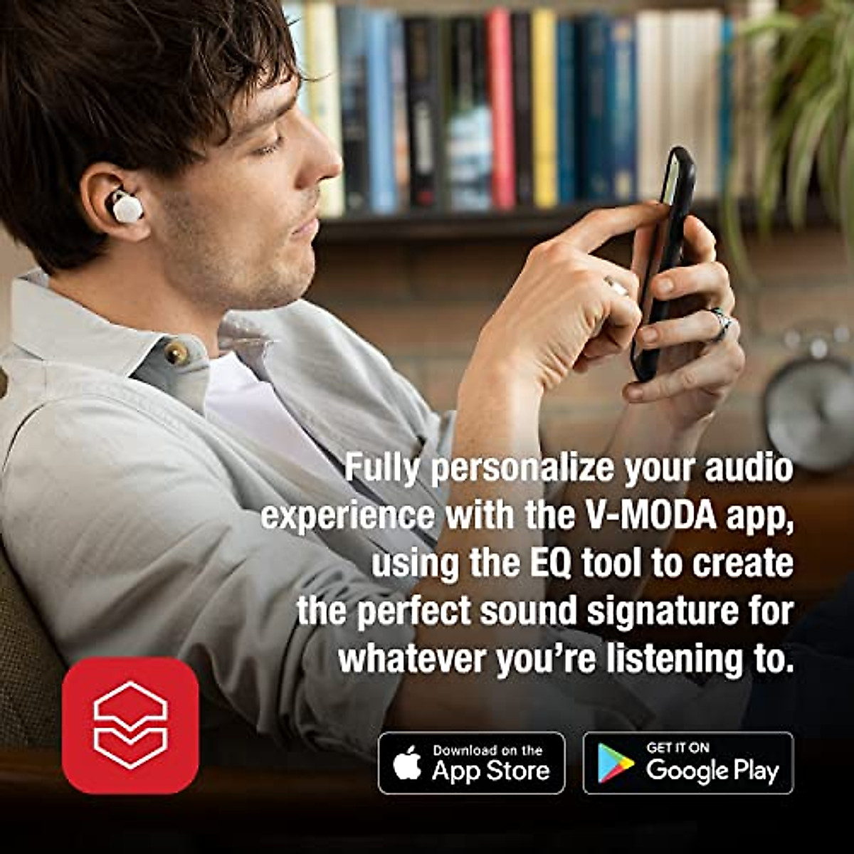 V-MODA Hexamove Pro, Wireless Earbuds - Black (HEXM-PR-BK)