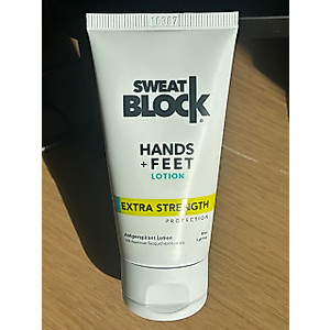 SweatBlock Antiperspirant Lotion for Hands & Feet - CLINICAL STRENGTH for Men & Women - Hyperhidrosis Aid to Stop Excessive Sweating - Reduces Foot Odor - Moisturizing w/ Aloe - Travel Size 1.69 fl oz