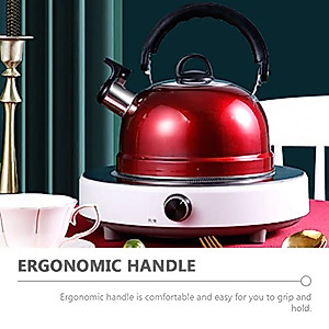 Cabilock Tea Kettle Electric 3L Stainless Steel Tea Kettle Whistling Kettle Sound Water Kettle Stovetop Teapot Boiling Kettle Water Boiler for Gas Stove Stovetop Pour Over Coffee Kettle