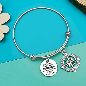 Cousins Gifts Cousin Expandable Bracelet Cousin Jewelry for Women Cousins Bracelet Gifts Cousin Bangle Birthday Gift for Cousin Friend Female Appreciation Gift for Cousin Sister Christmas Wedding Gift