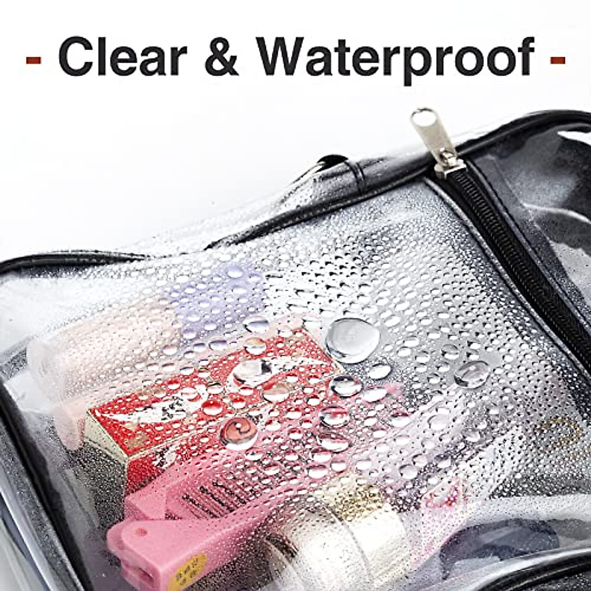 Clear Bag Stadium Approved, See Through Plastic Crossbody Purse with Pockets, Adjustable Transparent Shoulder Tote Bag