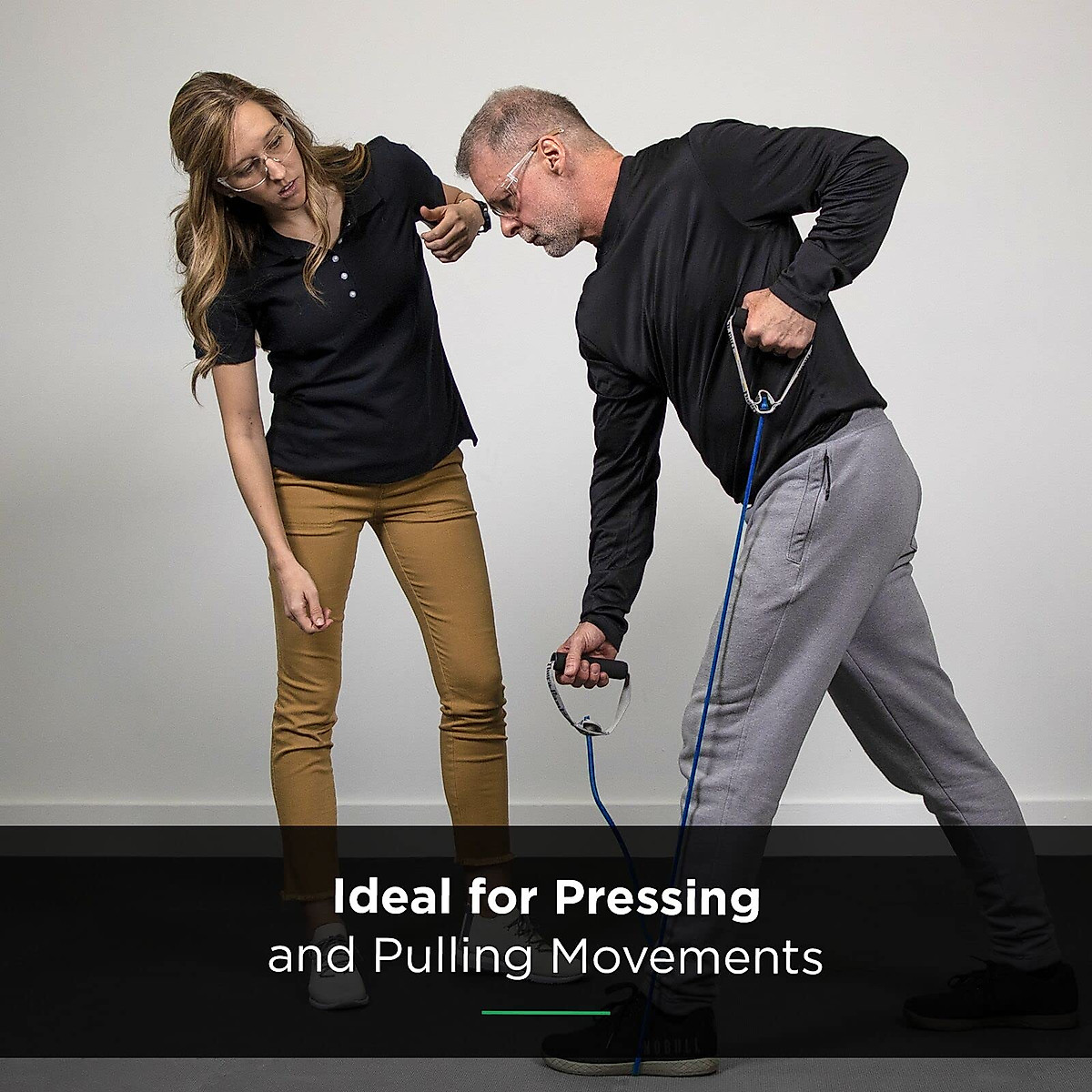 THERABAND Resistance Tubes, Professional Latex Elastic Tubing with Soft Handles, Exercise, Physical Therapy, Lower Pilates, At-Home Workouts, & Rehab, 48 Inch, Blue, Extra Heavy, Intermediate Level 2