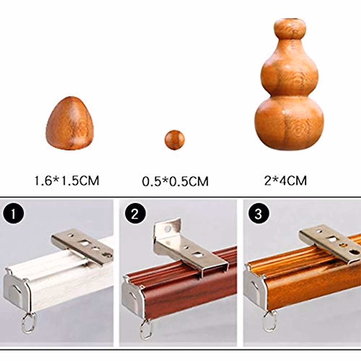 HAPPLiGNLY 35 Strands Beaded Door Curtains for Doorways Wood Bead String Curtain for Room Dividers Semicircle Handmade Home Hanging Screen Retro Style - Customizable (Size : Width 120cm)