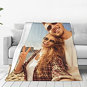 Customized Blankets with Photos Personalized Blankets for Adults Using My Own Photos Custom Blanket Gifts for Boyfriend/Girlfriend/Wife/Husband, Birthday Valentines40 x50