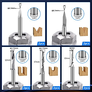 CNC Spindle, 500W CNC Spindle Motor,52mm Clamp with ER11 Collet and 10pcs Router Bit，High Precision for DIY CNC Router Milling and CNC Router Machine
