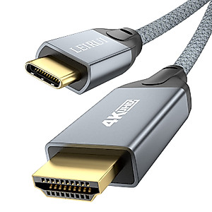 USB C to HDMI Cable 4K 60Hz 10FT Thunderbolt 4/3 to HDMI Type-C to HDMI Braided Cord Converter Support 3D HDR Compatible with MacBook Pro/Air, iMac, iPad Pro, Galaxy S20 S10, Surface, Dell, HP