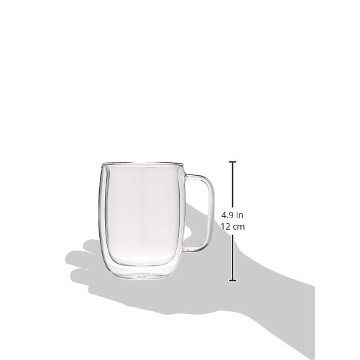 ZWILLING J.A. Henckels Glass Latte Mug Set, 2 Count (Pack of 1)