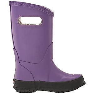 Bogs Kids Rainboot, Plush - Solid Purple, Size 4 Big Kid