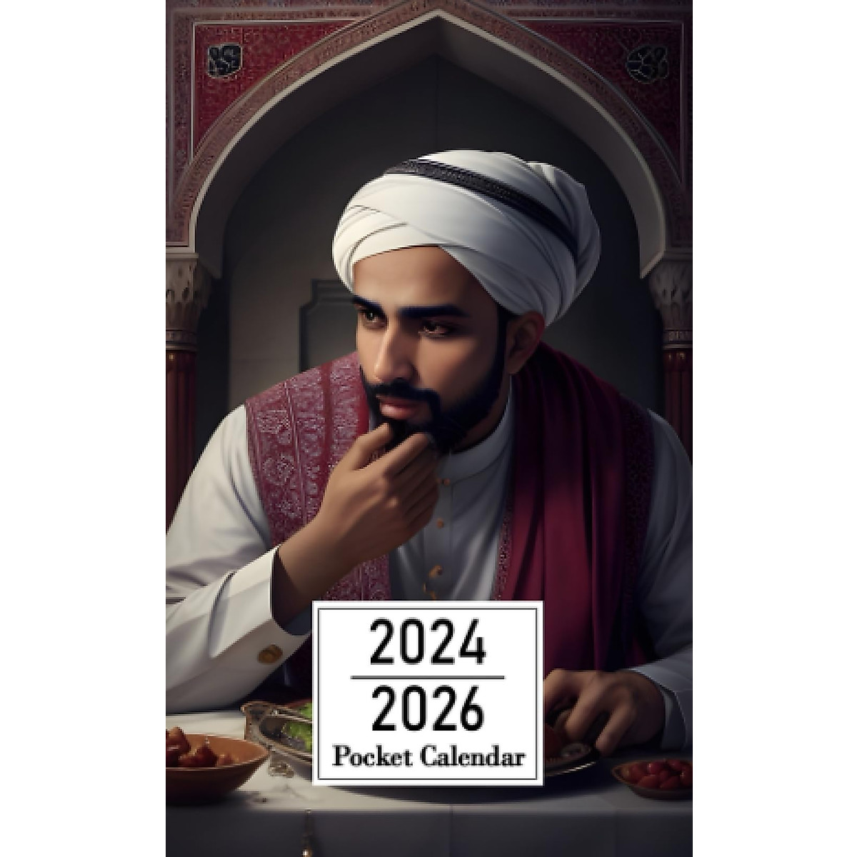 Pocket Calendar 2024-2026: Two-Year Monthly Planner for Purse , 36 Months from January 2024 to December 2026 | Muslim man fasting | Extraordinary picture