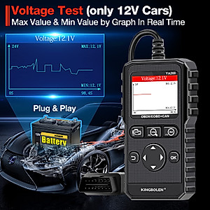 KINGBOLEN OBD2 Scanner,Car Code Reader for Check Engine Light Car Engine Scan Tool with Full OBD2,OBD2 Diagnostic Scan Tool for OBD2 Protocol Vehicles Since 1996. Black