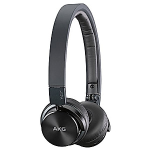 AKG Y45BT Black Mini On-Ear Wireless Bluetooth Headphone with NFC and By-Pass Cable, Black