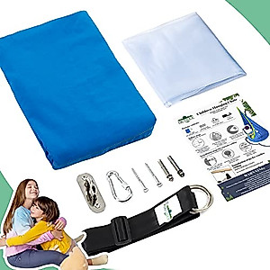 OUTREE Kids Pod Swing Seat Cotton Child Hammock Chair for Indoor and Outdoor use (Blue)