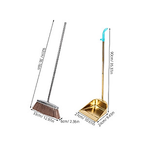 Amosfun 1 Set Dustpan Set Dustpan and Broom Office Broom Home Supplies Broom and Dustpan Convenient Dustpan Kit Dustpan with Broom Dustpan for Office Household Broom Kit Broom Dustpan