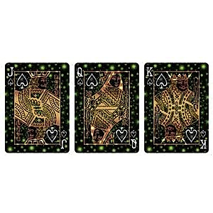 Bicycle Playing Cards Fireflies Design | Limited Edition Deck Pitch-Black with Glowing Effects, Silver