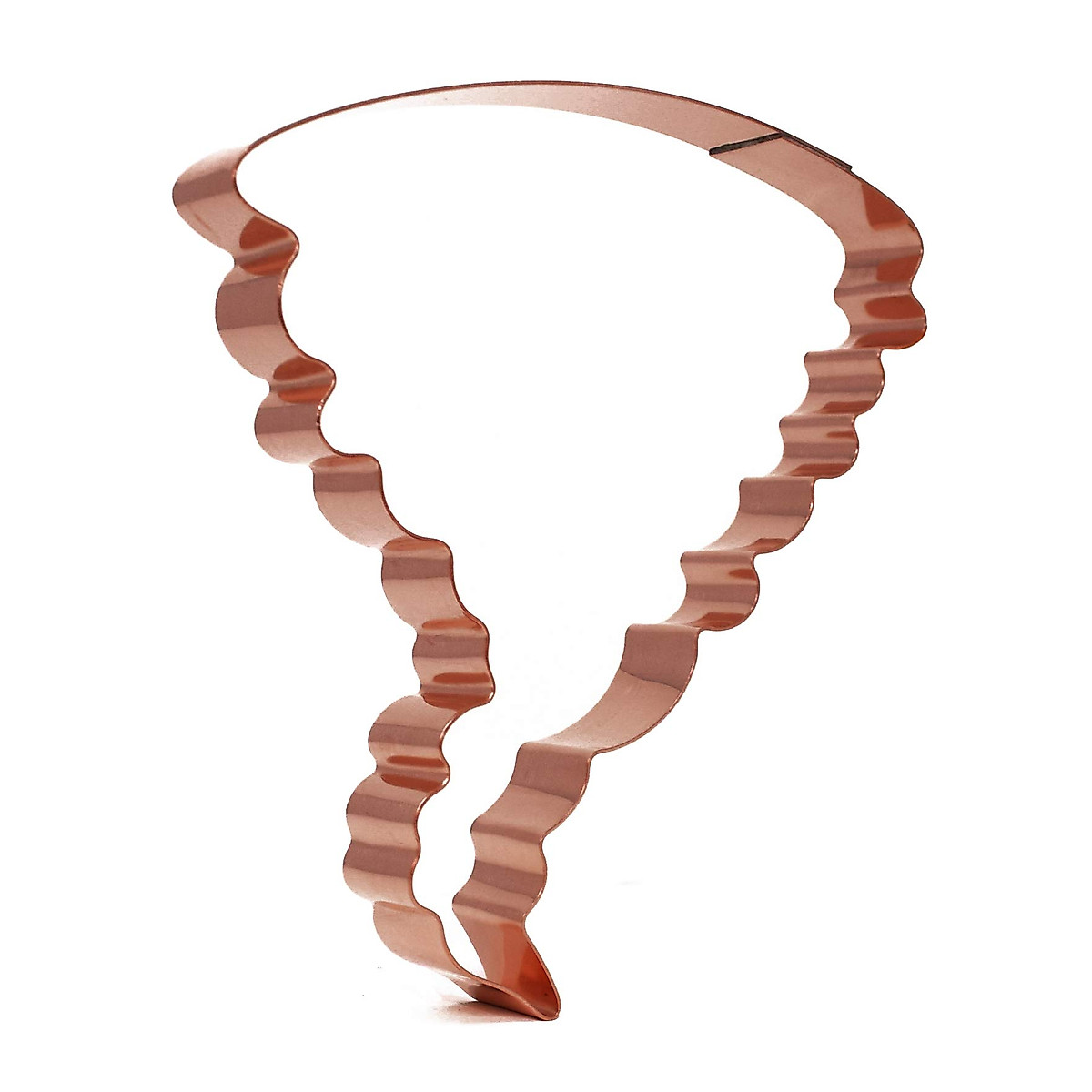 Tornado Cookie Cutter 5 X 5.25 inches - Handcrafted Copper Cookie Cutter by The Fussy Pup