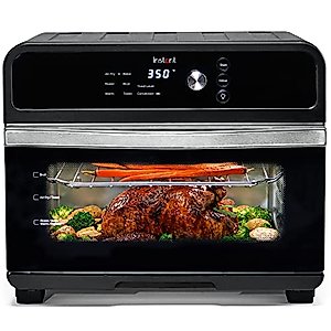 Instant Omni Air Fryer Toaster Oven Combo 19 QT/18L, From the Makers of Instant Pot, 7-in-1 Functions, Fits a 12" Pizza Oven, 6 Slices of Bread, App with Over 100 Recipes, Black Finish