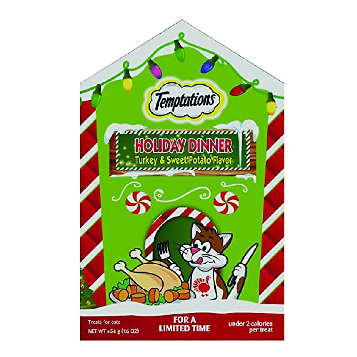 Temptations Classic, Crunchy and Soft Cat Treats, Holiday Dinner Turkey and Sweet Potato Flavor, 16 oz. Pouch